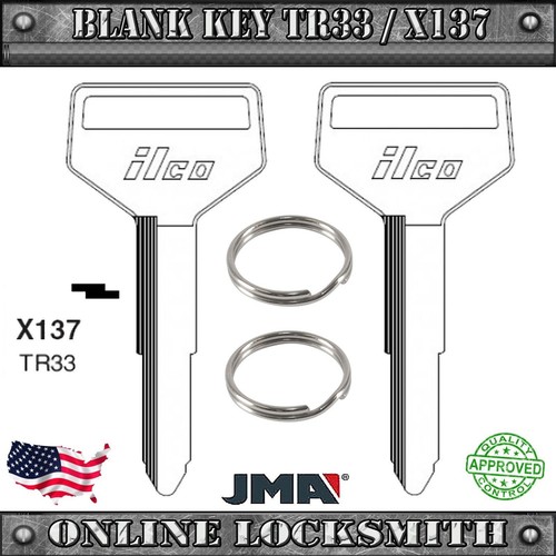 2 New Uncut Replacement Keys For Toyota Vehicles (Old Models) - TR33 ...