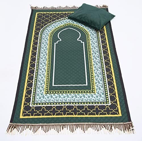 Velvet Jainamaz Prayer Mat, 26x44” Meditation & Floor Mat for Living ...