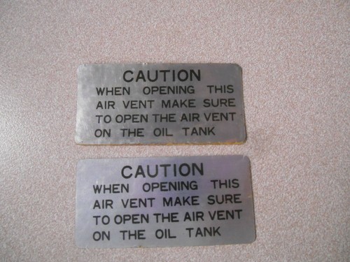 NOS Air Vent Caution Warning Decal Label #4D Qty 2 | eBay