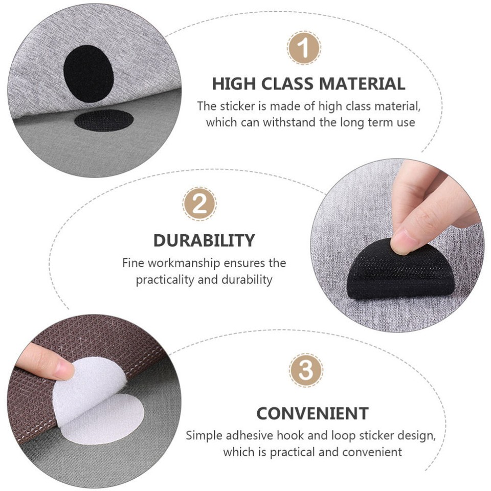 20 Pairs Fastener Carpet Stickers Rug Sofa Cushion Holder Bed Sheet ...