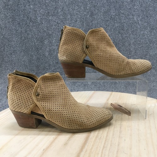 Adam Tucker By Me Too Boots Womens 8 M Abbie Perf Ankle Bootie Brown ...