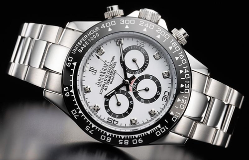 Japan Kraft automatic watch with 8 natural diamonds white panda ...