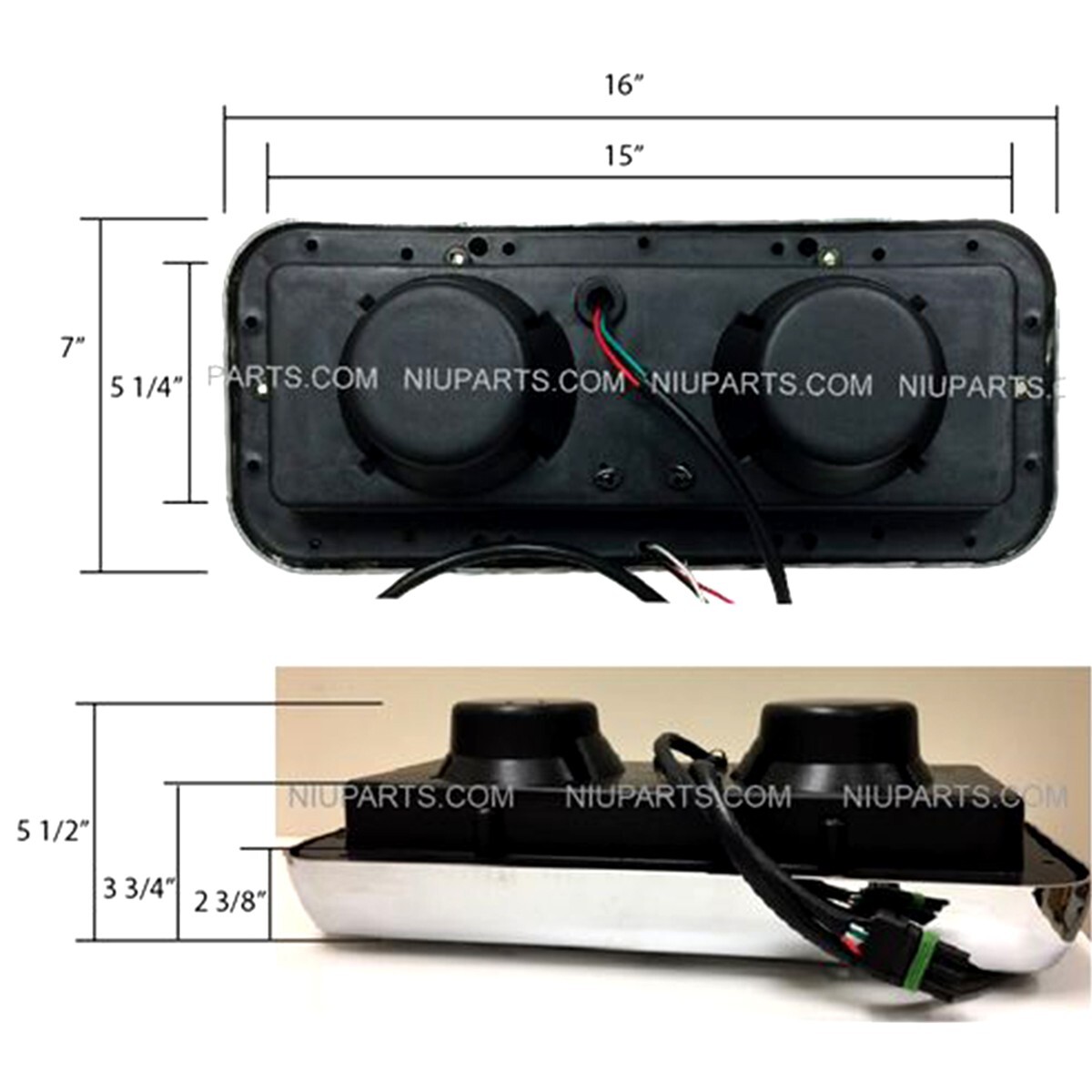 Kenworth T800 W900B/L Door Mirror Stainless with Headlights LH & RH ...