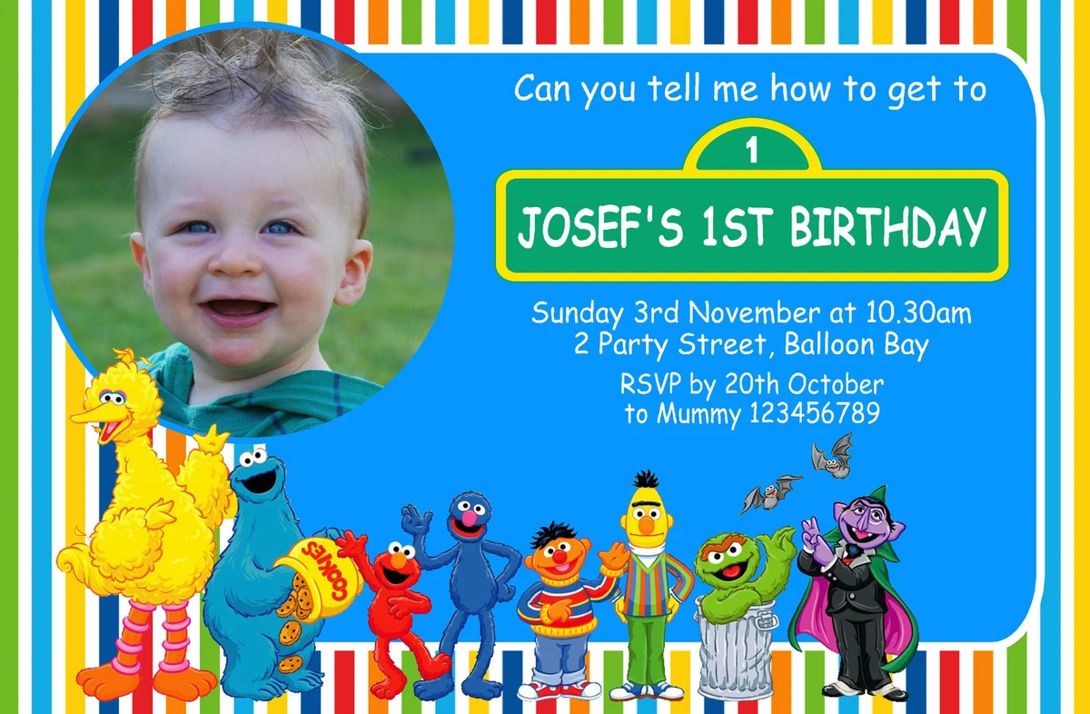 Elmo 1st Birthday Invitations Printable
