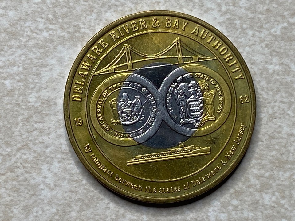 Delaware Memorial Bridge 1968 River Bridge Port Authority Token Medal ...
