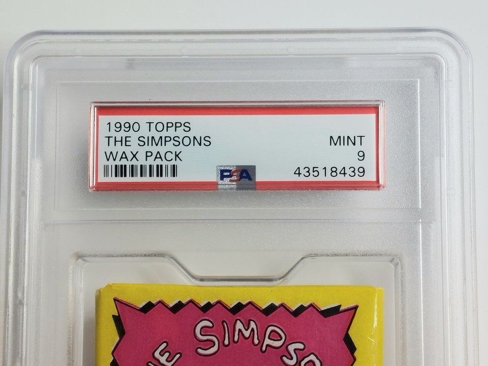 1990 Topps, The Simpsons Mint PSA 9 Wax Pack, With Bart on the Cover | eBay