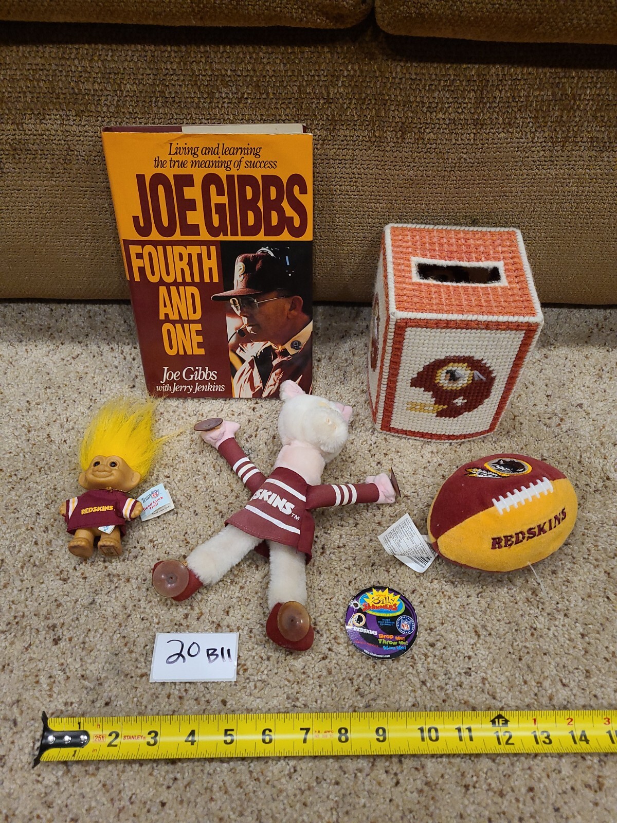 NFL Washington redskins Collectibles Lot Troll Football Joe Gibbs Book ...