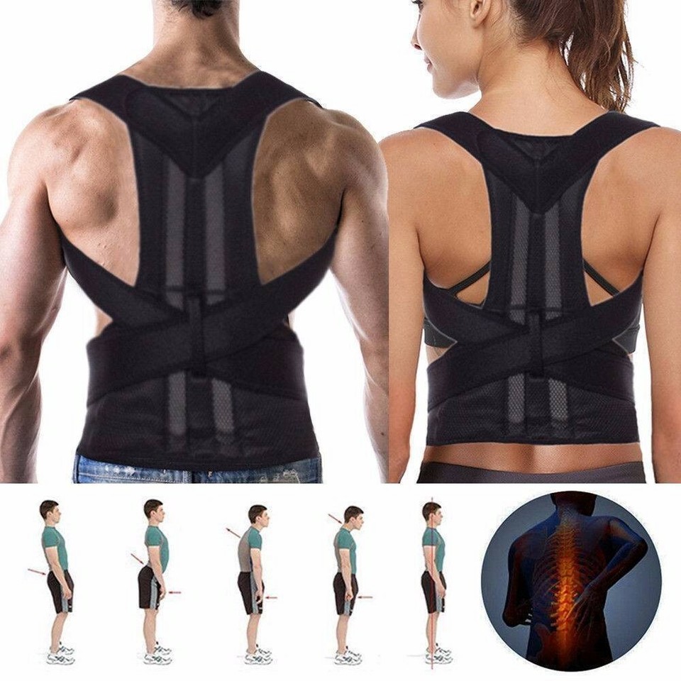 Women Medical Scoliosis Posture Corrector Spine Back Support Shoulder ...