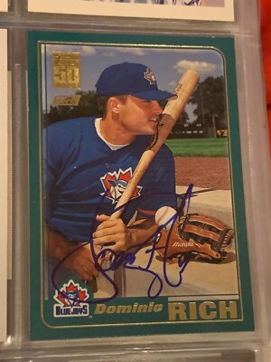 DOMINIC RICH AUTOGRAPHED SIGNED 2001 TOPPS CARD BLUE JAYS COA | eBay