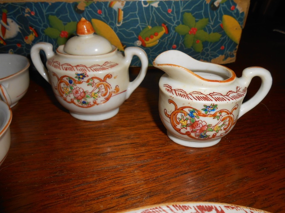Vintage 1950s Little Hostess Child's Dainty Pastel Pattern Tea Set 22 ...