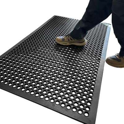 Large Rubber Mats Heavy Duty Ring Matting Entrance Big Safety Workplace ...