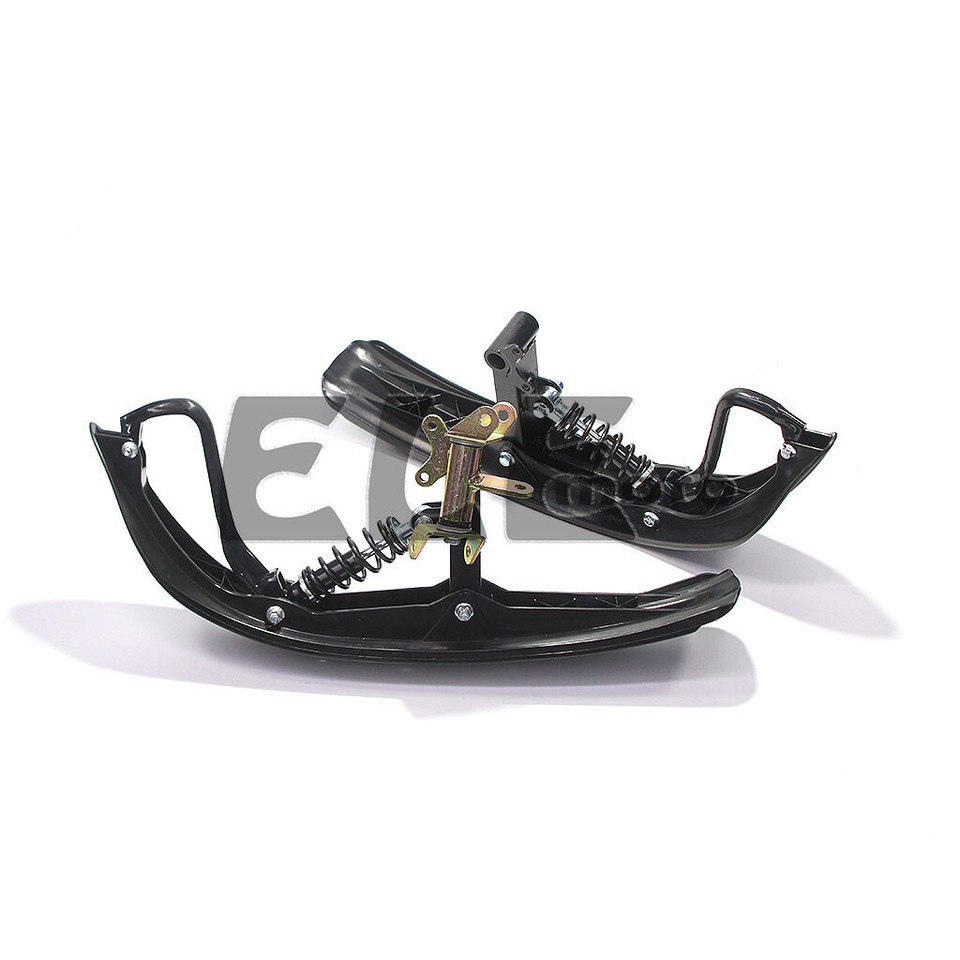 Snowmobile Front Sled Sleds Black Plastic Skis Kit For Snowmobile ATV ...