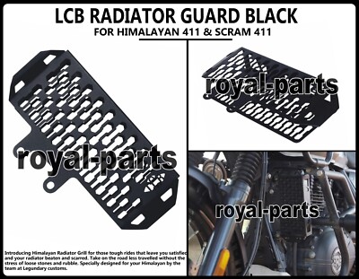 "LCB RADIATOR GUARD, BLACK" FIT FOR ROYAL ENFIELD HIMALAYAN 411 & SCRAM ...