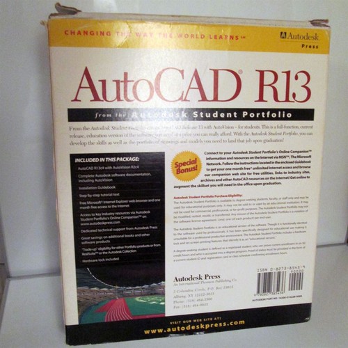 Autocad R13 R13c4 & Autovision R2c4 Software w/Manuals Boxed Vintage ...