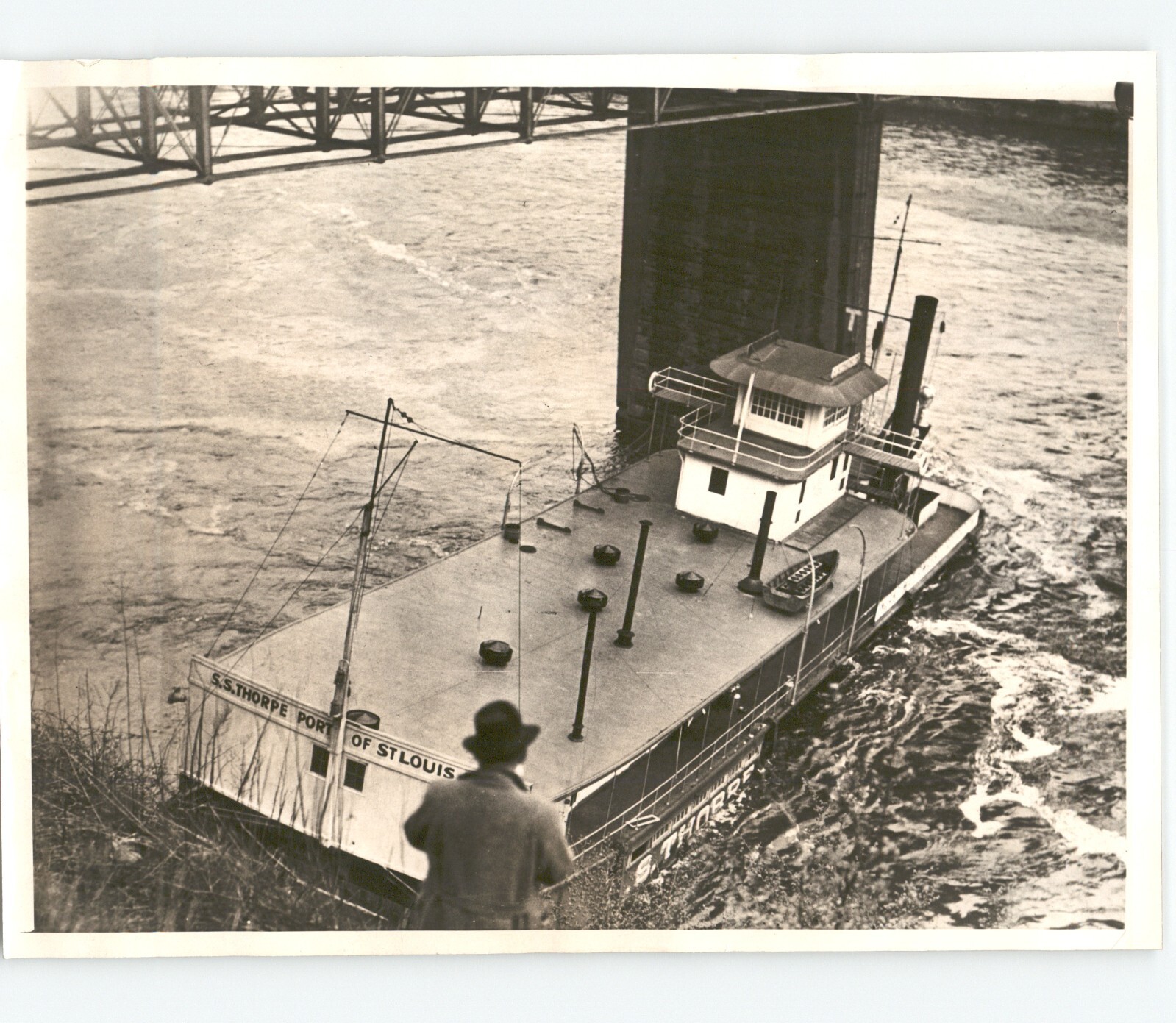 SHIPWRECK Rescue of SS THORPE Mississippi Stern Wheeler 1938 Press ...