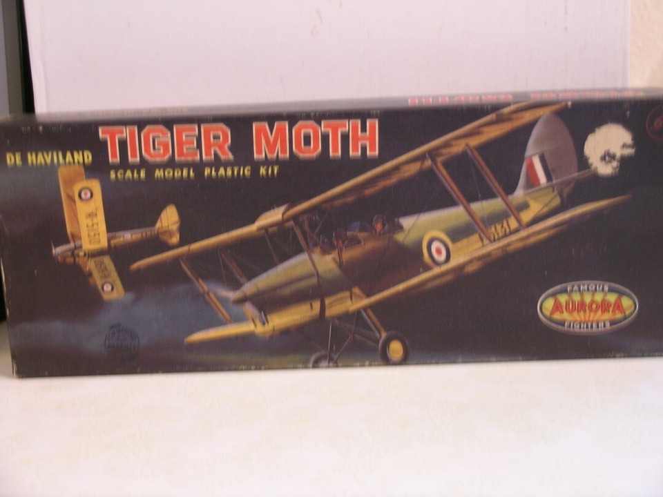 Aurora Models 1/4 Scale De Haviland Tiger Moth----Plastic Model Kit | eBay