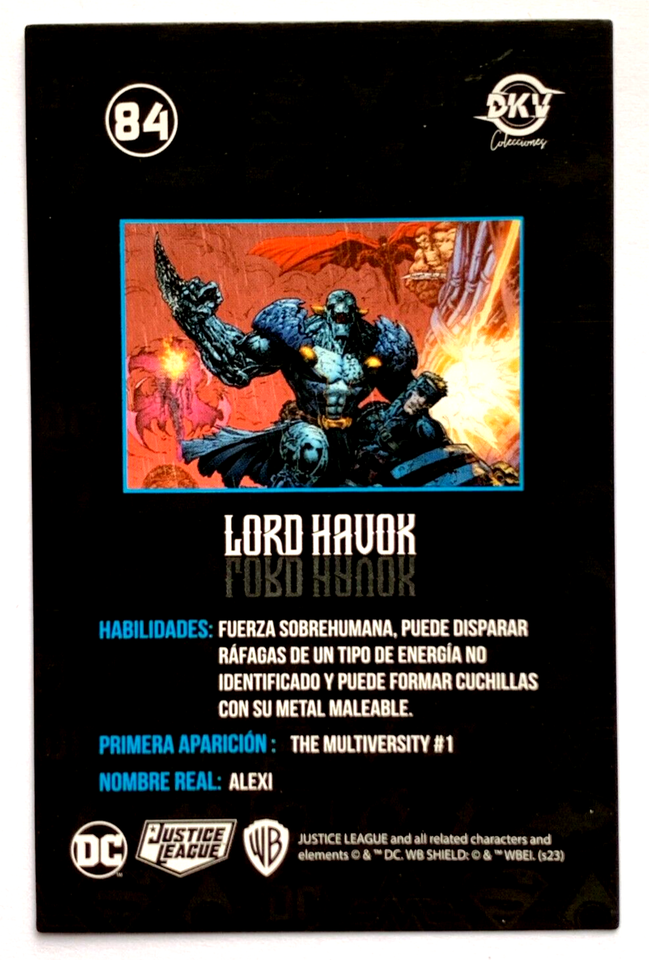 JUSTICE LEAGUE Card PERU 2023 #084 Lord Havok DC COMICS WB Extremists | eBay