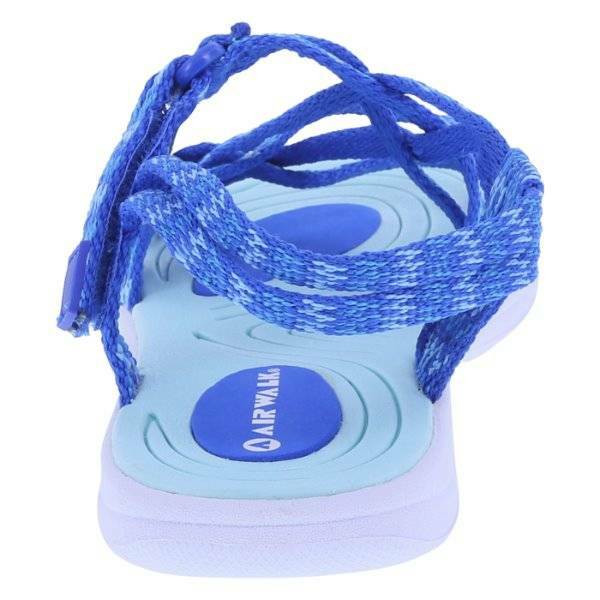 Girls Sandals Airwalk Blue Jayden Strappy Stretch Slip On Shoes-sz 12 ...
