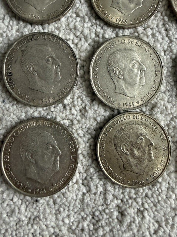 Spain 1966 - 100 Pesetas Ptas Silver Coin - Caudillo General Francisco ...
