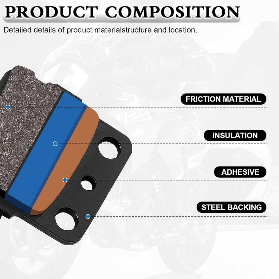 400EX Rear Brake Pads for TRX400X 300EX for Raptor 350 660R Banshee ...