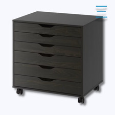IKEA ERIK Black Drawer Unit on Casters Key Lock 603.410.01 for sale ...