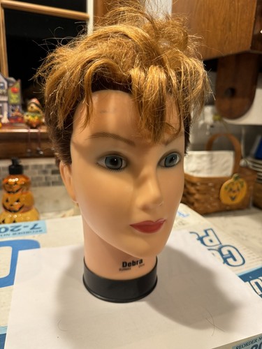 Deluxe Debra Manikin Cosmetology Mannequin Head 100% Real Human Hair ...