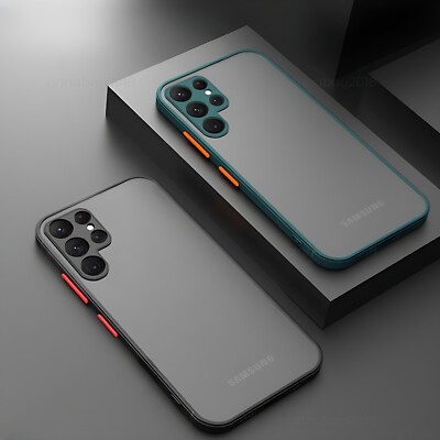 Matte Case Camera Cover For Samsung Galaxy S24 S23 S22 S21 S20 S10 A54 ...