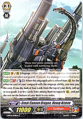 Great Cannon Dragon, Heavy Arzene G-BT13/078EN C Cardfight Vanguard Near Mint | eBay
