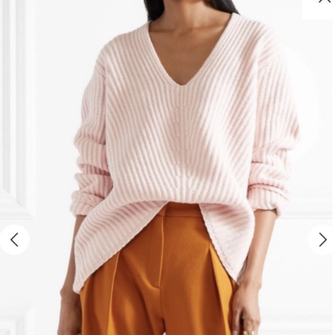 ACNE Studios Deborah Wool Chunky Knit Sweater Pink Si… - Gem