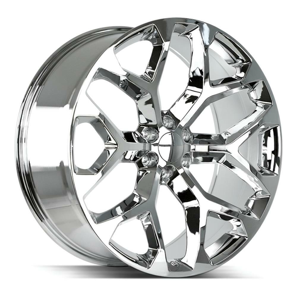 26 inch 26x10 Strada Replica SNOWFLAKE Chrome wheels rims 6x5.5 6x139.7 ...