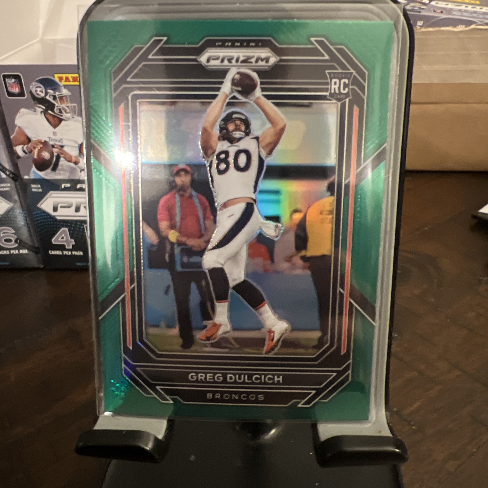 2022 Panini NFL Prizm Greg Dulcich Green Prizm #360 Rookie RC Denver ...