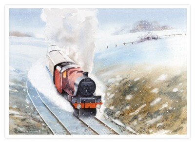 Winter on the Fells Watercolour Greetings Card by Colin Pickering ...