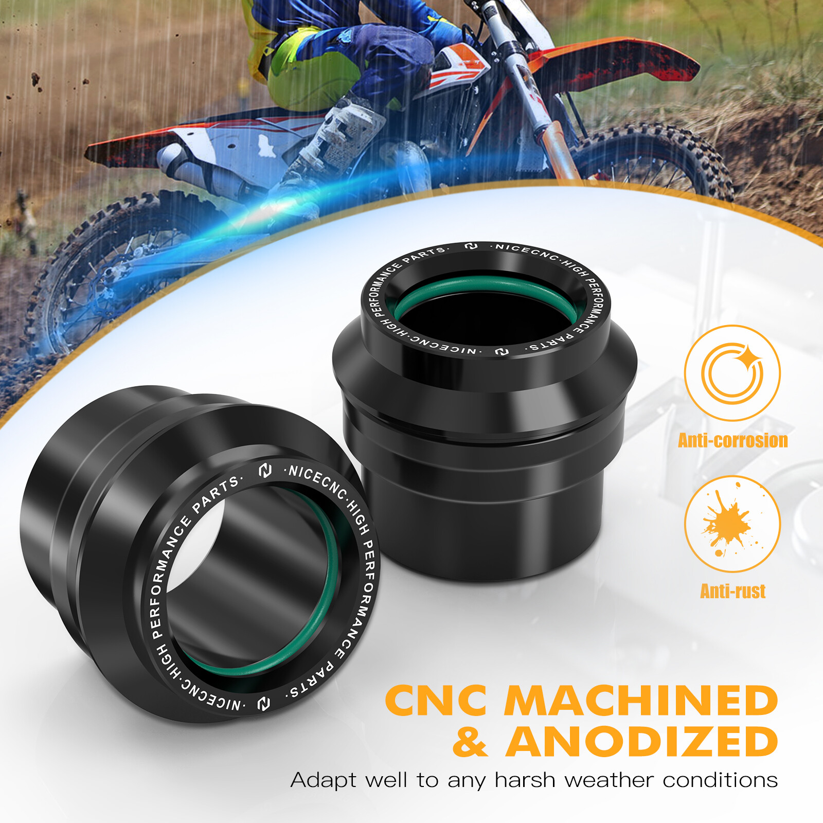 Front Wheel Spacers Kit For Gas Gas EX EC MC125 250 300 250F 350F 450F ...