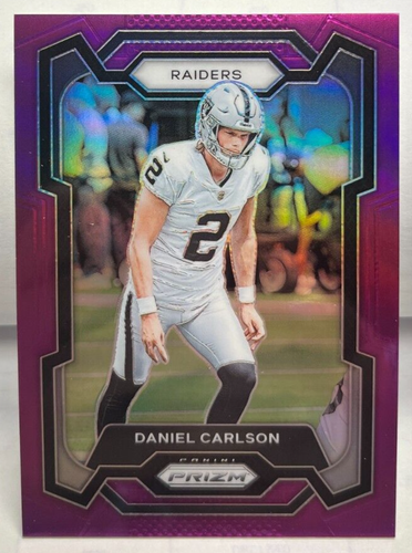 Daniel Carlson 2023 Panini Prisme #173 Violet #' D 124/125 Las Vegas ...