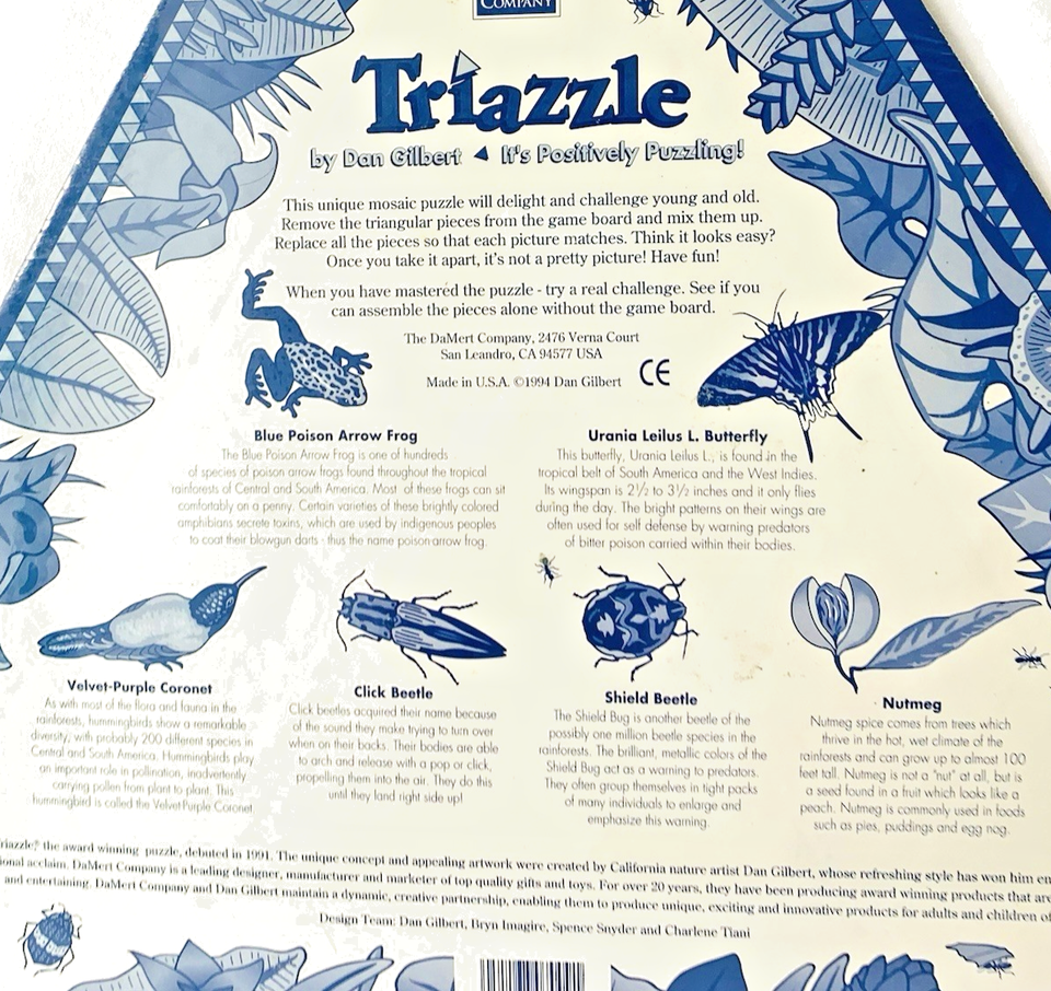 Triazzle by D Gilbert Positively Puzzling Brain Teaser Puzzle Tropical ...