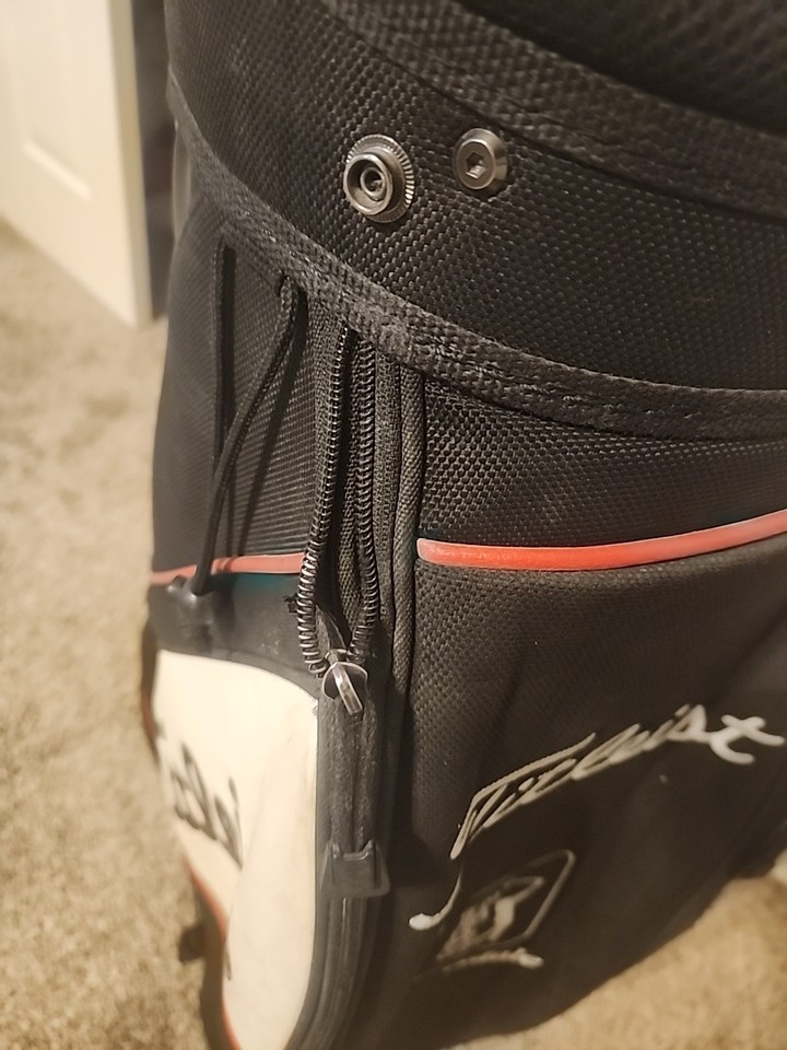 Titleist TPC Scottsdale Cart Carry 6-way Golf Bag Black Red White w ...