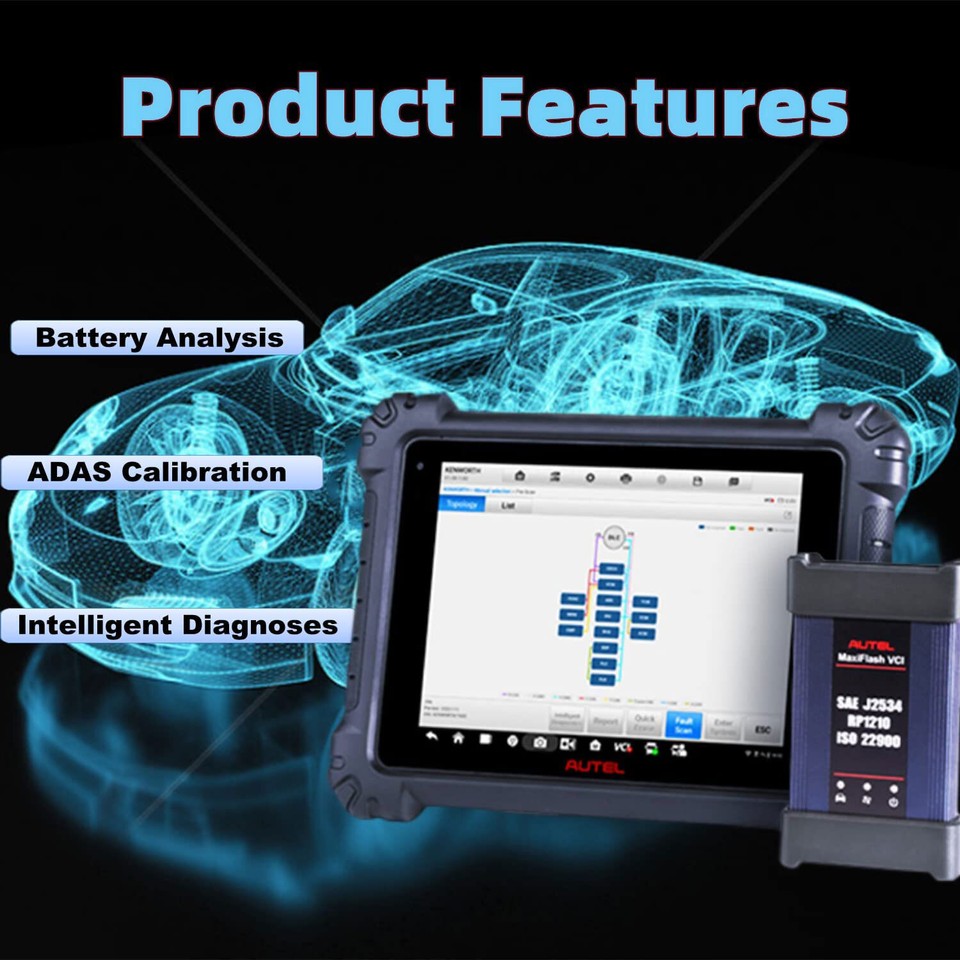 2023 Autel MaxiSYS MS909 CV Upgraded MS908CV Heavy Duty Truck ...