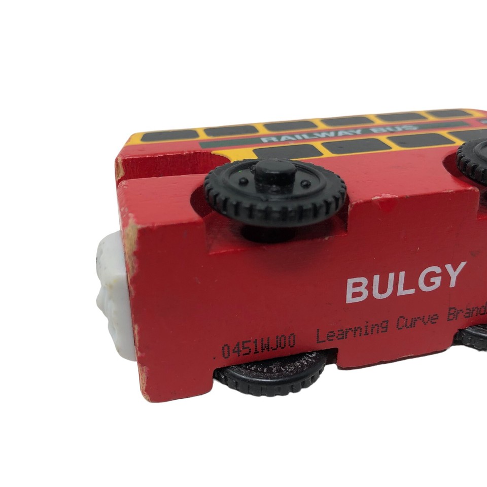 Thomas & Friends Wooden Railway Train Bulgy Double Decker Bus Anti Rail ...