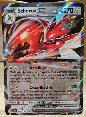 Pokemon Karte Scherox ex 111/162 Gewalten der Zeit Double RARE NM/M ...