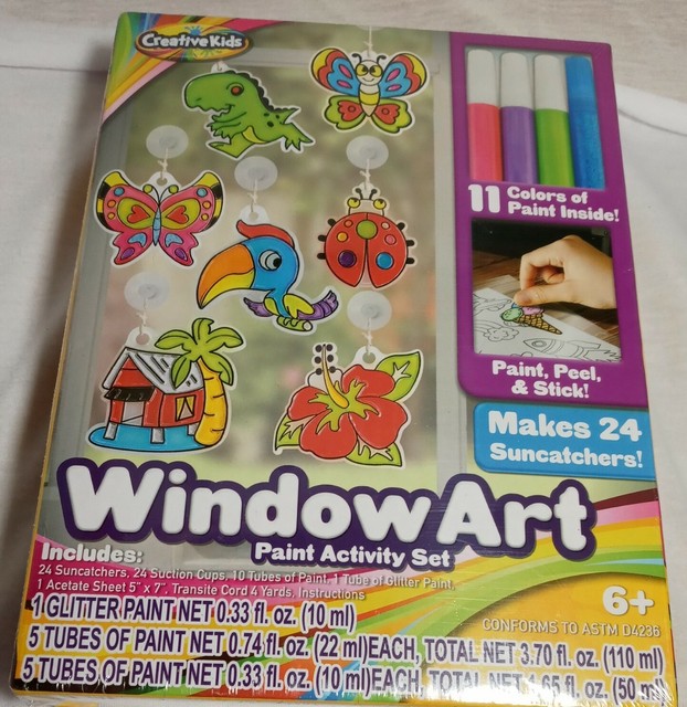 Window Paint Art Stickers Kit Kids Children's Make Your Own Fun ...