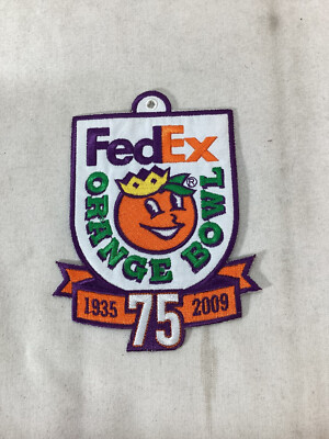 NCAA 2009 FedEx Orange Bowl Jersey Patch 75th Anniversary Cincinnati ...