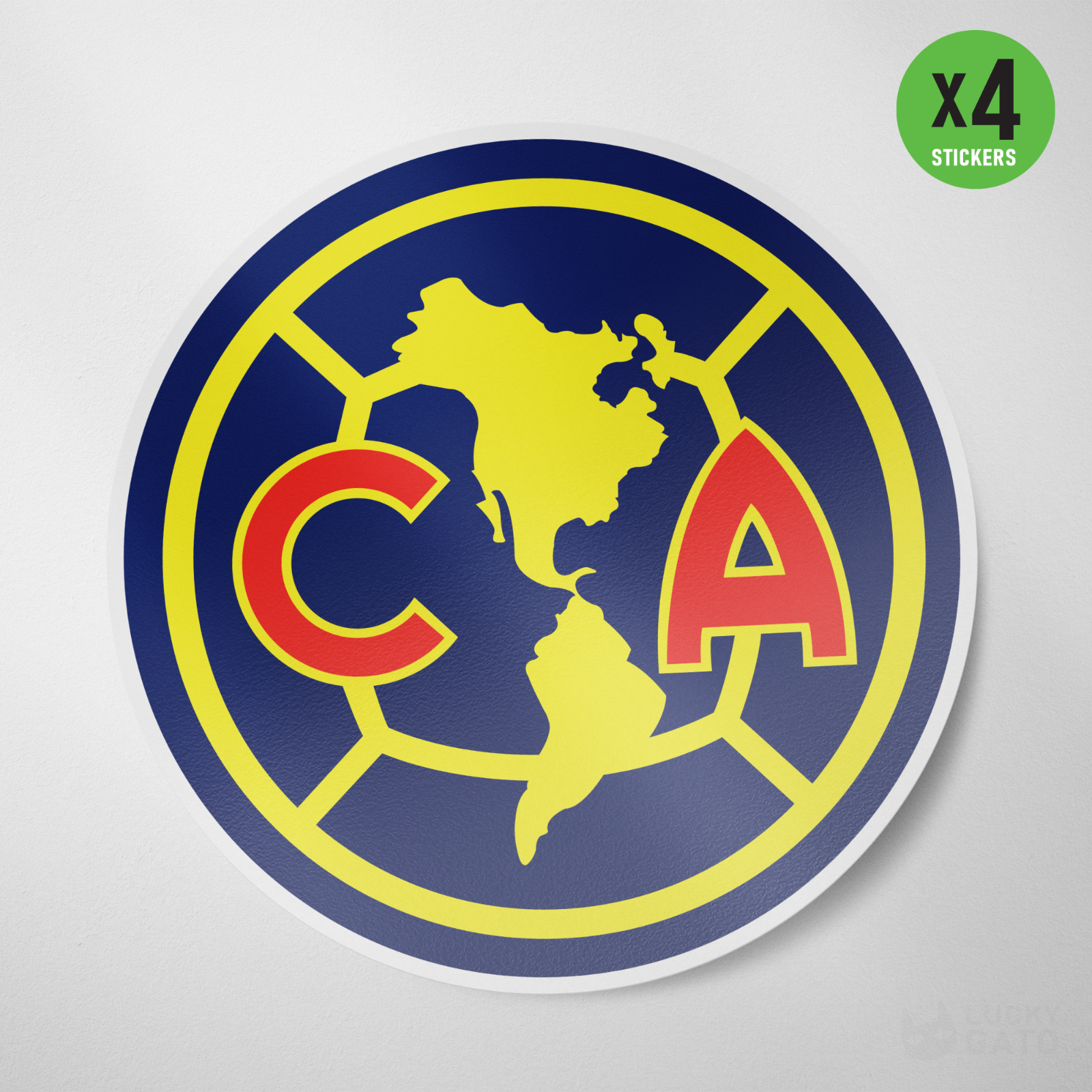 Club America Mexico 4 Pack Sticker Vinyl Decal Calcomania Aguilas Liga ...