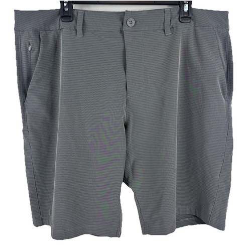 Hang Ten Men's Size 40 Grey Light Stripe Athletic Short Flat Front | eBay