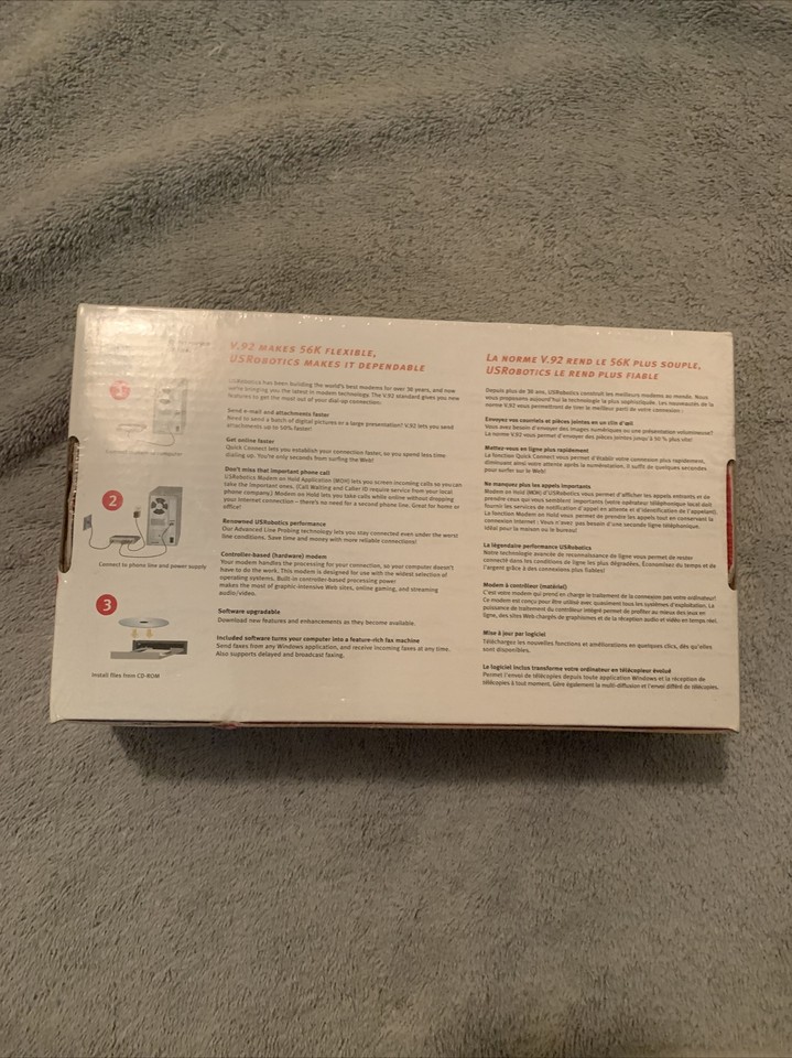 New USRobotics 56K Modem Fax External Modem USR5686G V.92 V.90 ITU ...