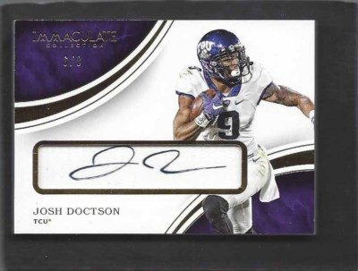 JOSH DOCTSON 2016 IMMACULATE CHIN STRAP PATCH ON CARD AUTO RC #D 6/8 | eBay