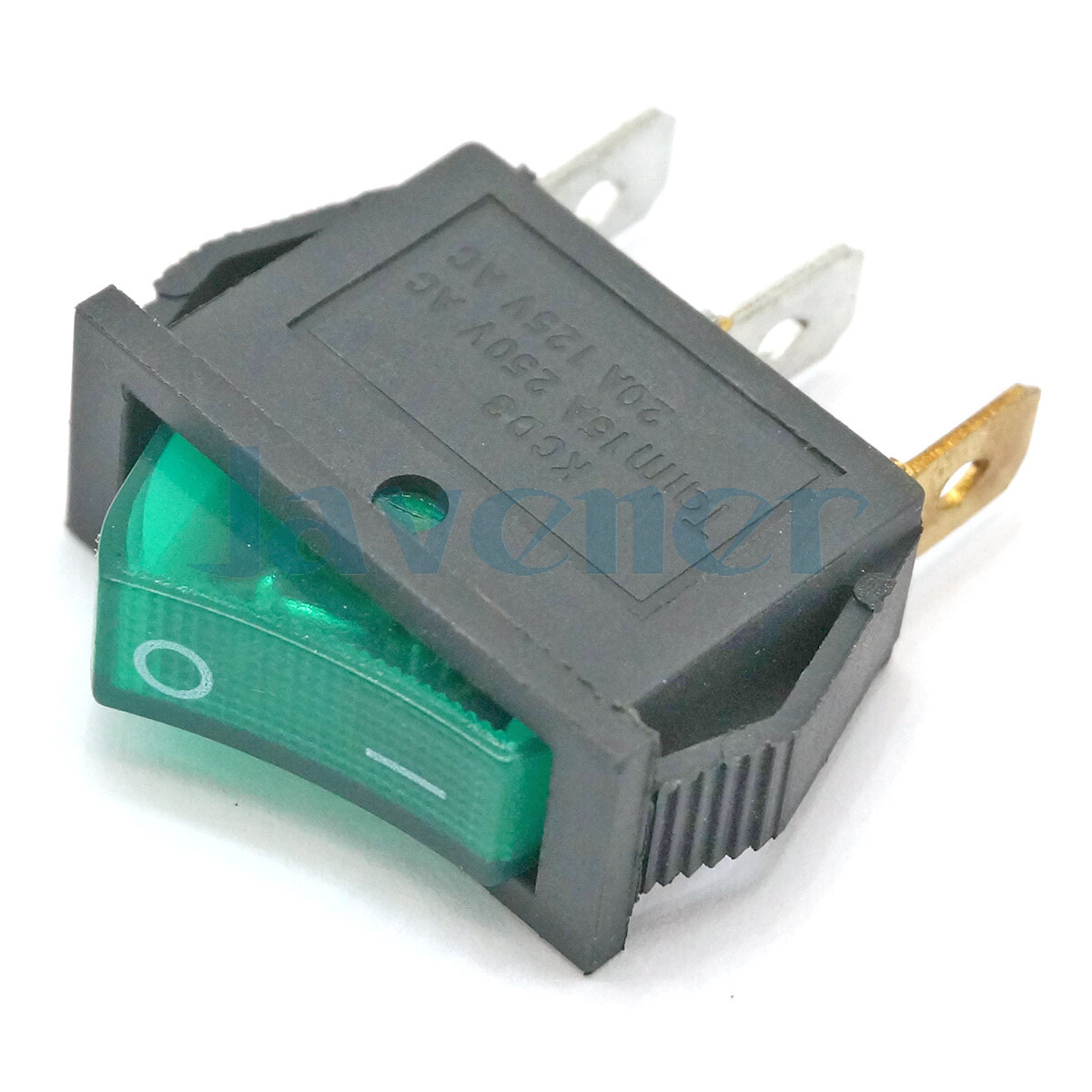 10pcs Green Light ON-OFF 3 Pin 15A/250VAC 20A/125VAC SPST Boat Rocker ...