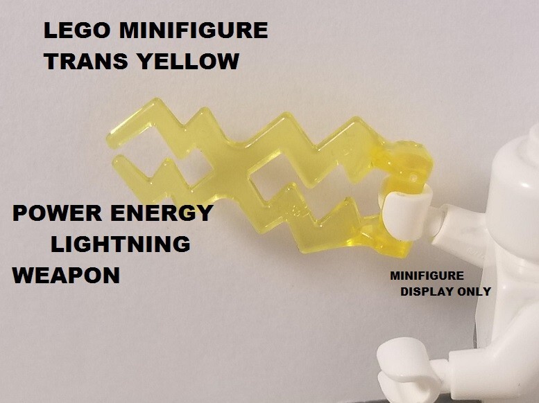 LEGO Minifigure Power Bolt Energy Weapon ZIGZAG Trans Yellow Power ...