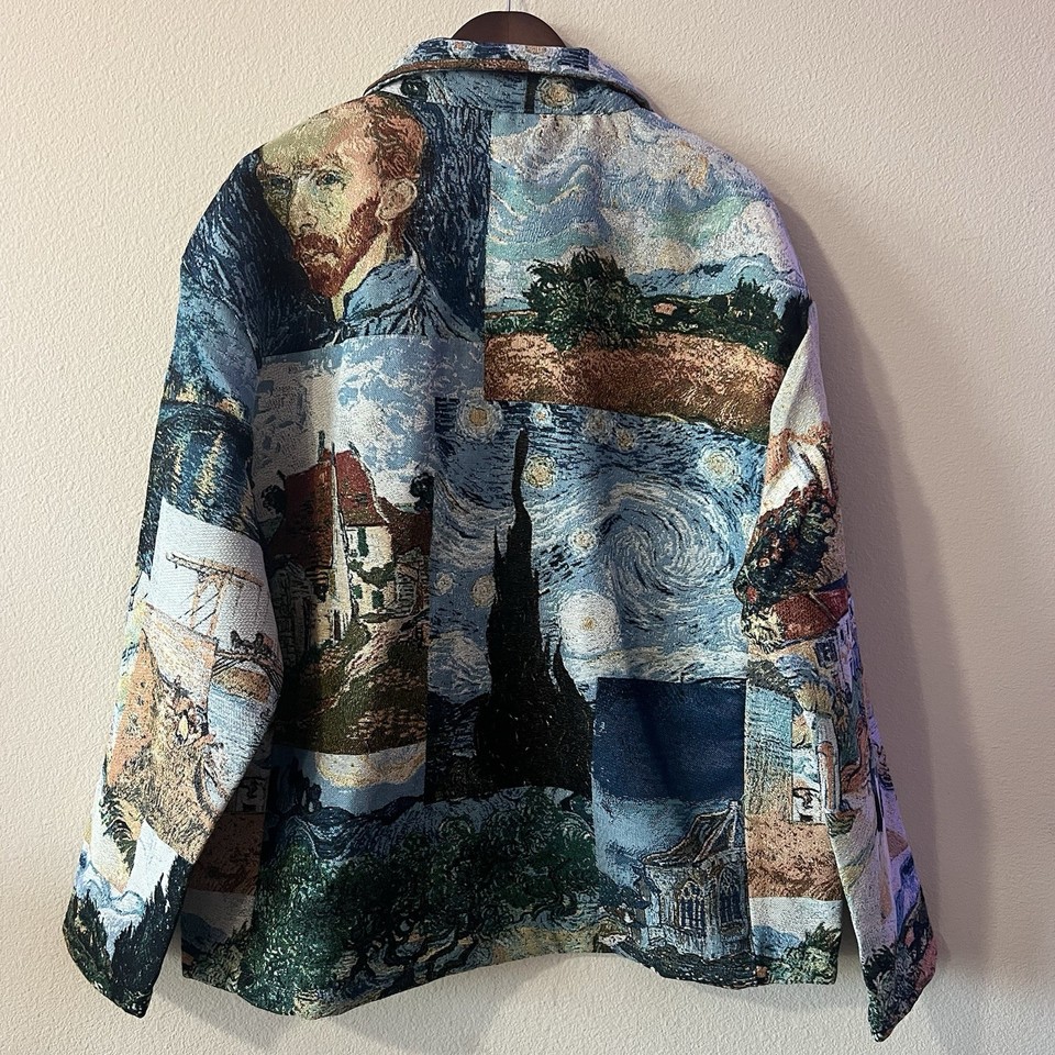 Rebel Vengeance Van Gogh Starry Night Tapestry Art Print Jacket XL | eBay