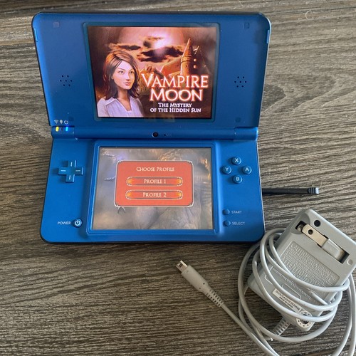 Nintendo DSi XL Blue Handheld Game Console System W/Stylus & Power Cord ...