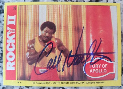 1979 Topps Signed Autograph Carl Weathers Rookie Card Apollo Creed | eBay